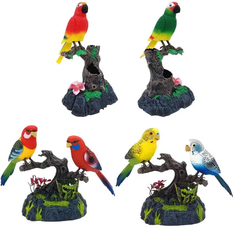 Talking-Parrot-Stimulation-Electric-Birds-Toy-Desk-Centerpiece-Home ...