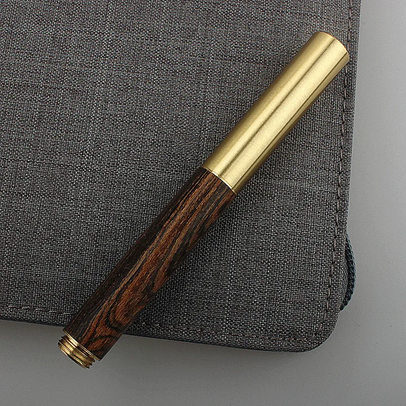 Classic-Wood-Mini-Fountain-Pen-Brown-Black-Portable-Ink-Pen-EF-F-Nib ...