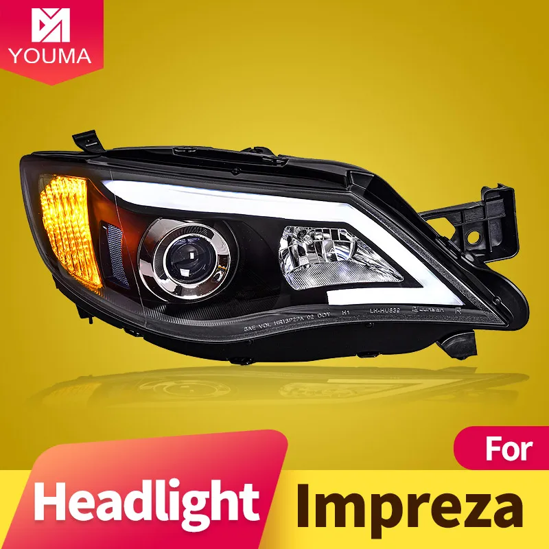 Headlight-Assembly-for-SUBARU-Impreza-2008-2014-LED-DRL-LED-Lens-Low ...