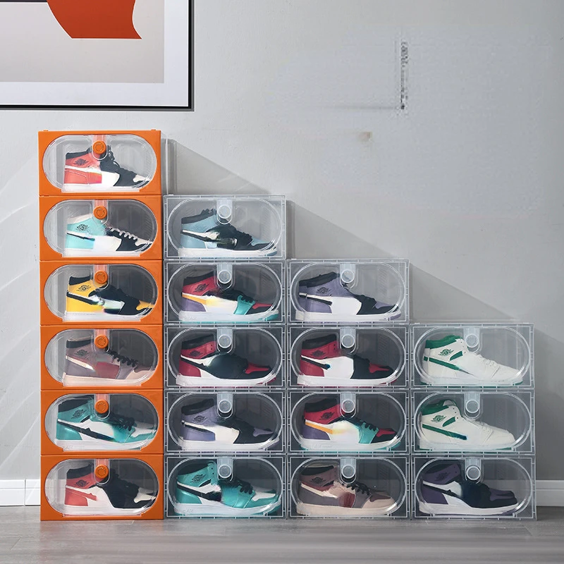 New-Transparent-Shoe-Box-Fashion-Acrylic-Shoe-Storage-Box-Stackable-Box ...