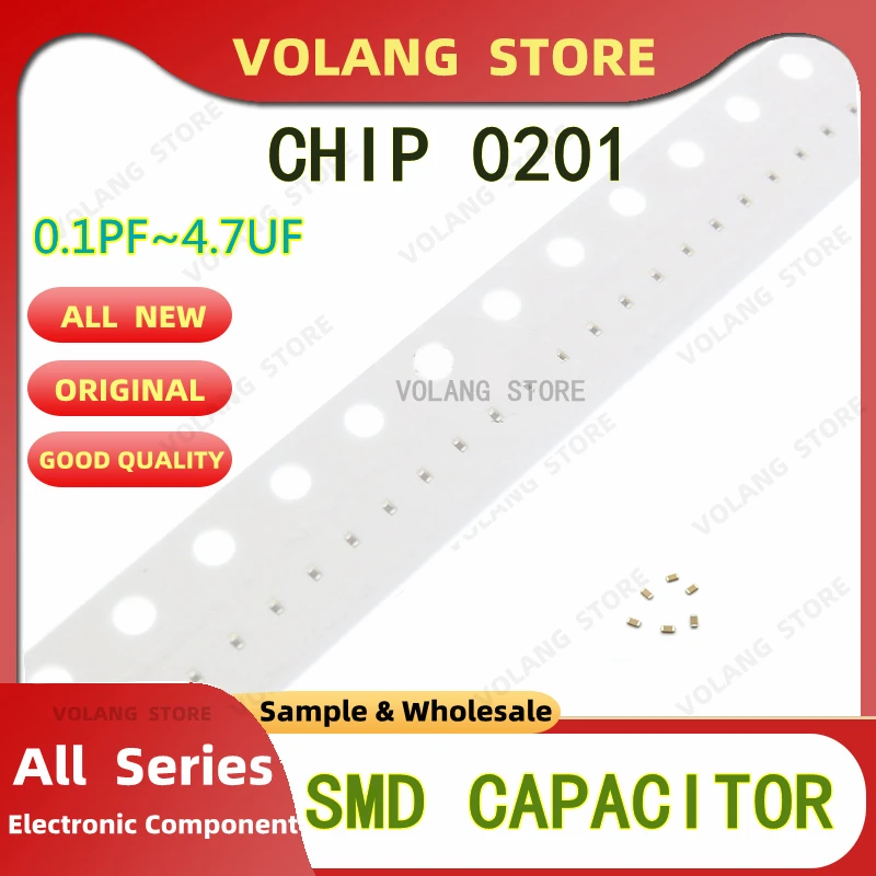 Condensador de Chip multicapa de cerámica SMD 0201, 330PF, NPO, 50V ...