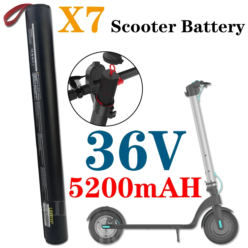 X7 Scooter Battery 36V 5200mAh Foldable Built-in BMS Rechargeable ...