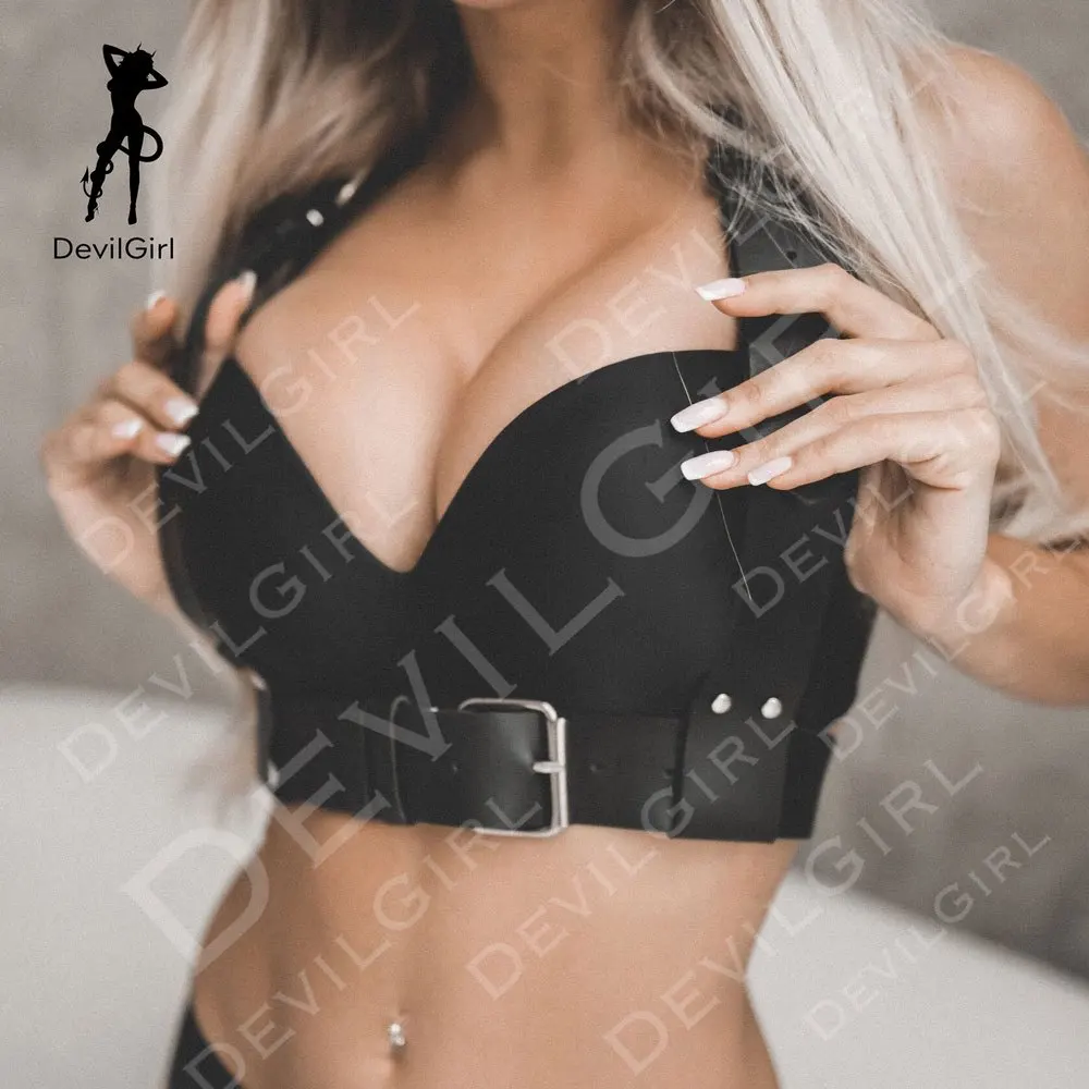 Ceinture harnais pour femmes, Lingerie Sexy pour femmes, jarretelles de jambes, corps en cuir ...