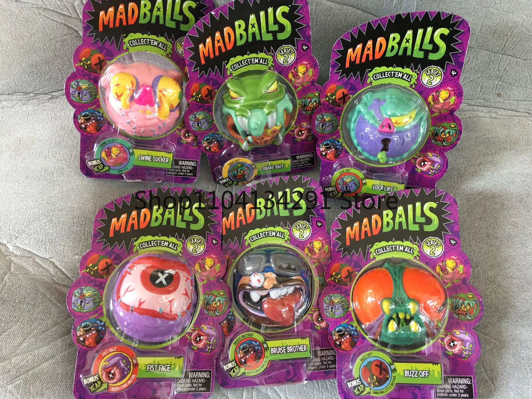 Original Kidrobot Madballs Ghost Head 4-Inch 6-Piece Soft Vinyl Ghost ...