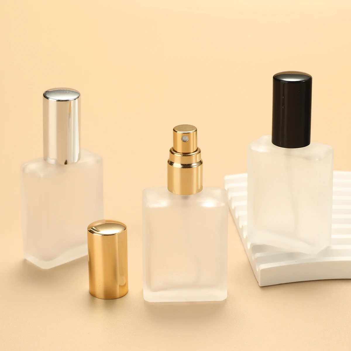 Frosted Glass Spray Bottle Empty Refillable Perfume Atomizer Container ...