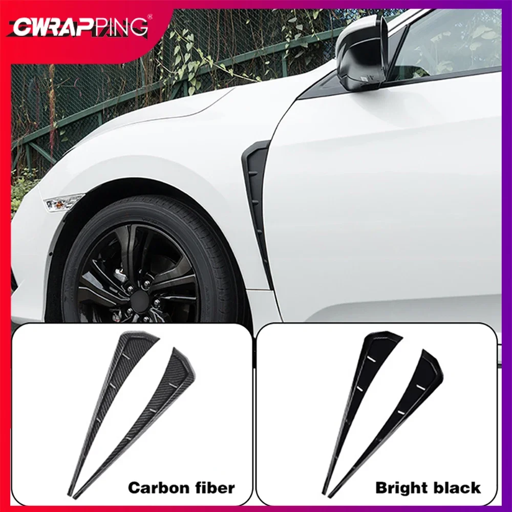 2PCS-Set-Car-Sticker-Side-Fender-Spoiler-Wind-Knife-Side-Gills ...