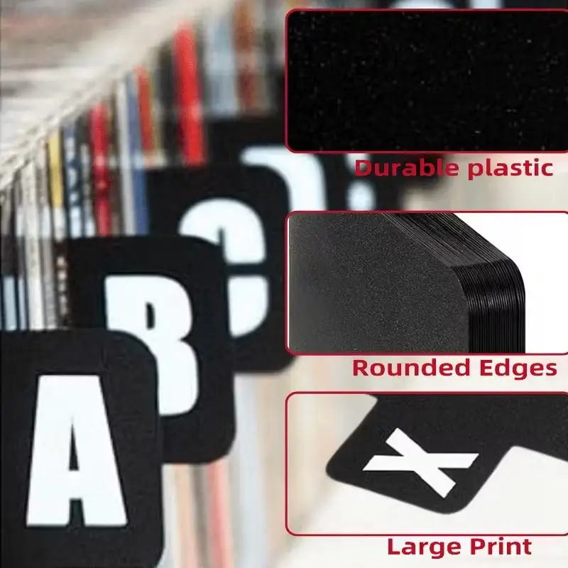 26pcs CD/DVD/Vinyl Record A-Z Alphabet File Storage Separator For Music ...