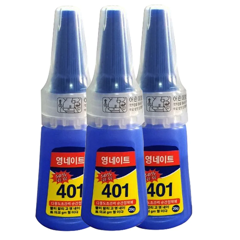 1 pces 401 rápido instantâneo adesivo 20ml garrafa mais forte super ...