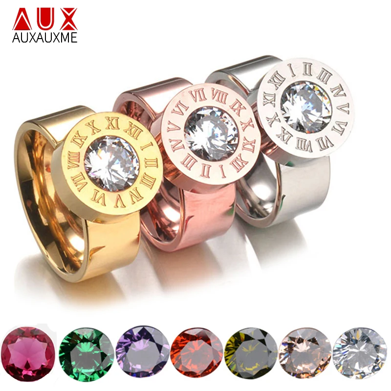 Auxauxme-1Ring-7PC-CZ-Stone-Interchangeable-Roman-Number-Rings ...
