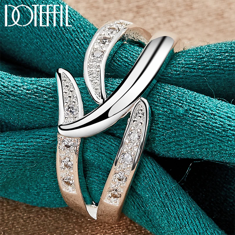 DOTEFFIL 925 Sterling Silver AAAAA Zircon Ring Classic For Woman ...