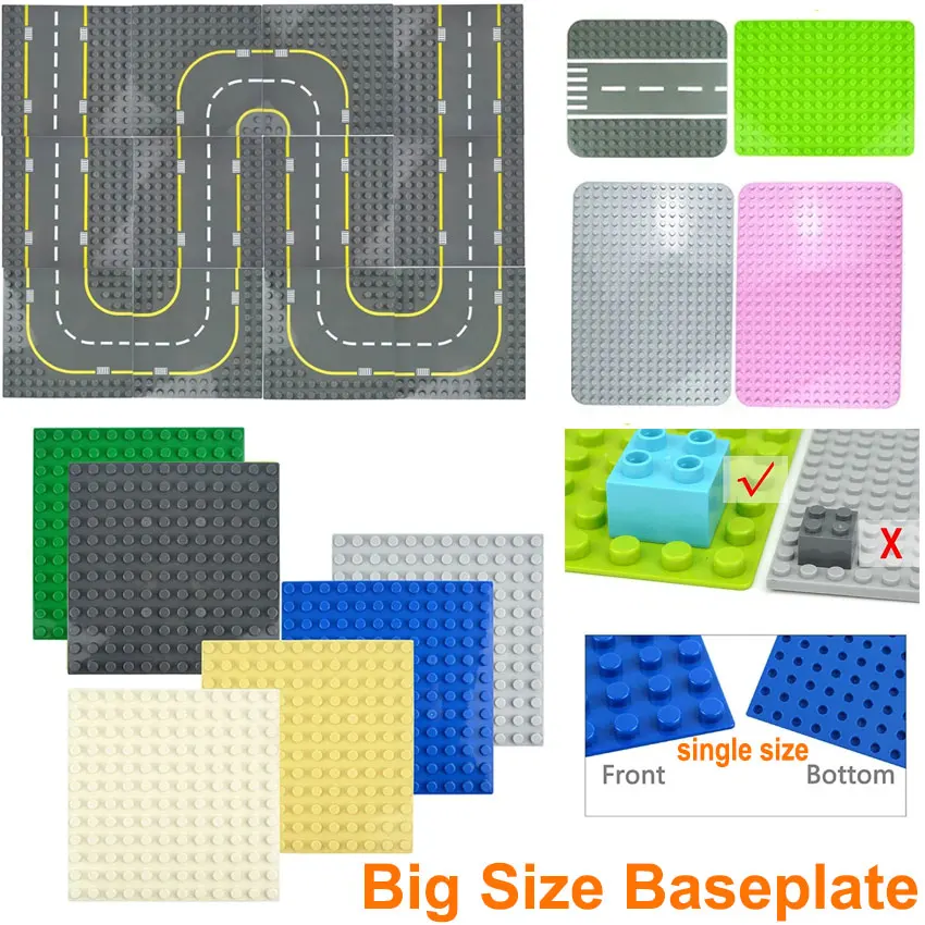 Big-Size-BasePlate-Brick-16x16-12x12-City-Big-Dots-Base-plate-Building ...
