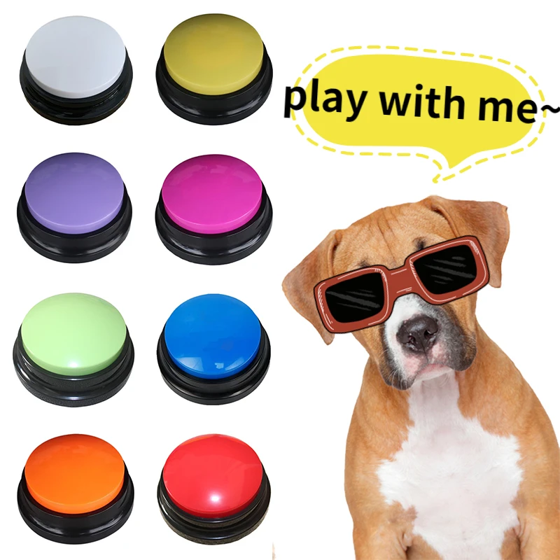 Dog Recordable Toys Pet Training Button Sound Box Voice Recorder ...
