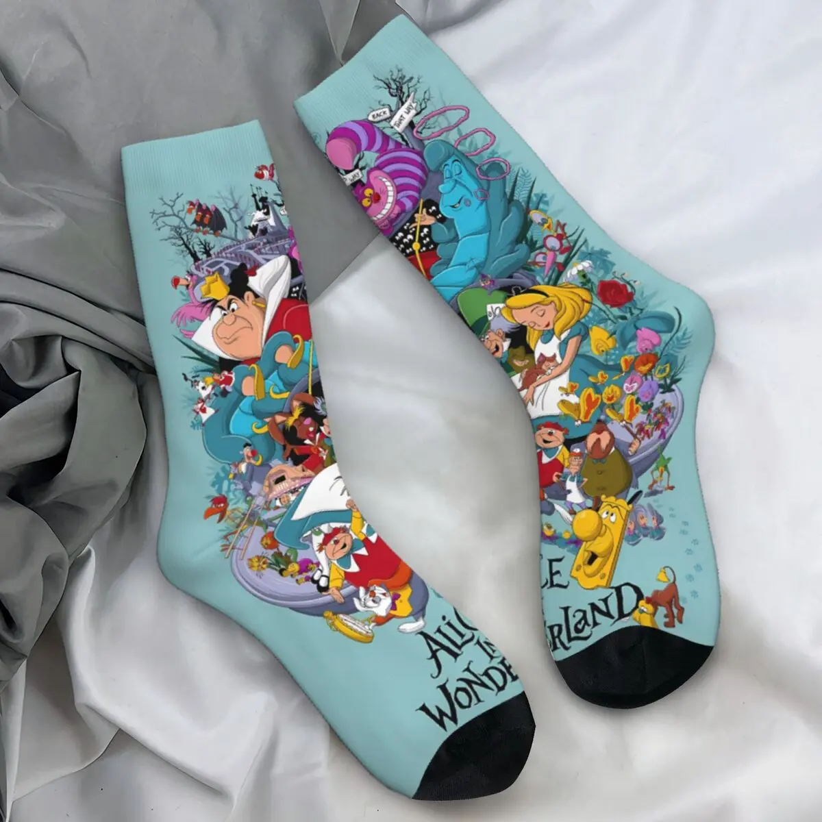 Alice In Wonderland Alice Friends Socks Autumn Stockings Harajuku Men ...