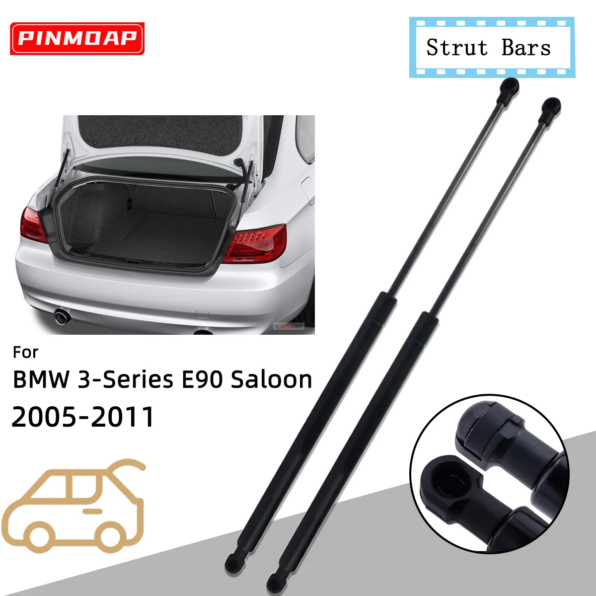 For BMW 3-Series E90 Saloon 2005-2011 Car Rear Trunk Gas Spring Shock ...