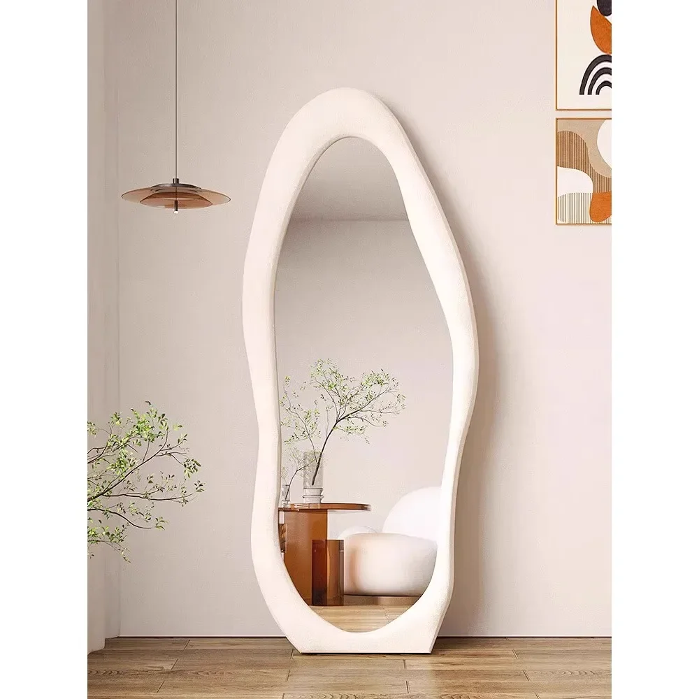 Cream-style-full-body-dressing-mirror-irregular-fitting-mirror ...