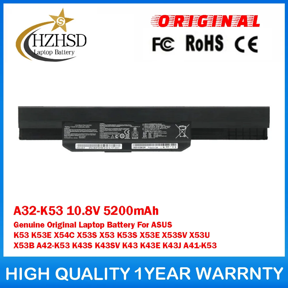 A32-K53 10.8V 5200mAh Genuine Original Laptop Battery For ASUS K53 K53E ...