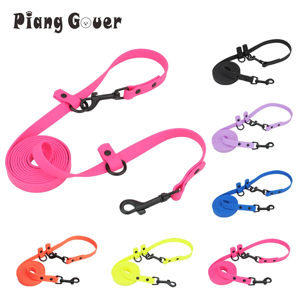 PVC-Multifunctional-Dog-Leash-Adjustable-Pet-Training-Leads-Double ...