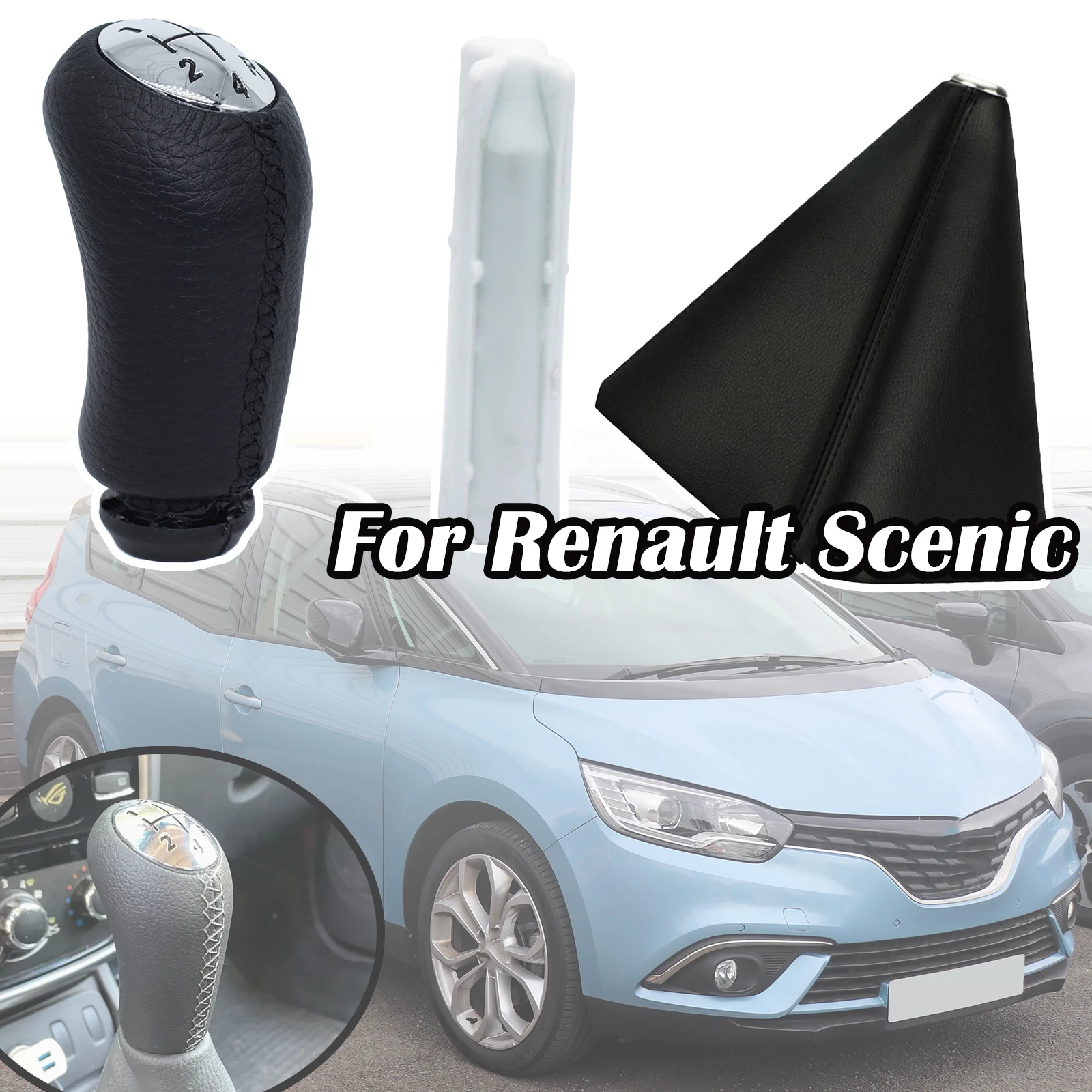 Gear-Lever-Shifter-Trim-Leather-Knob-Cover-Gaiter-Boot-For-Renault ...
