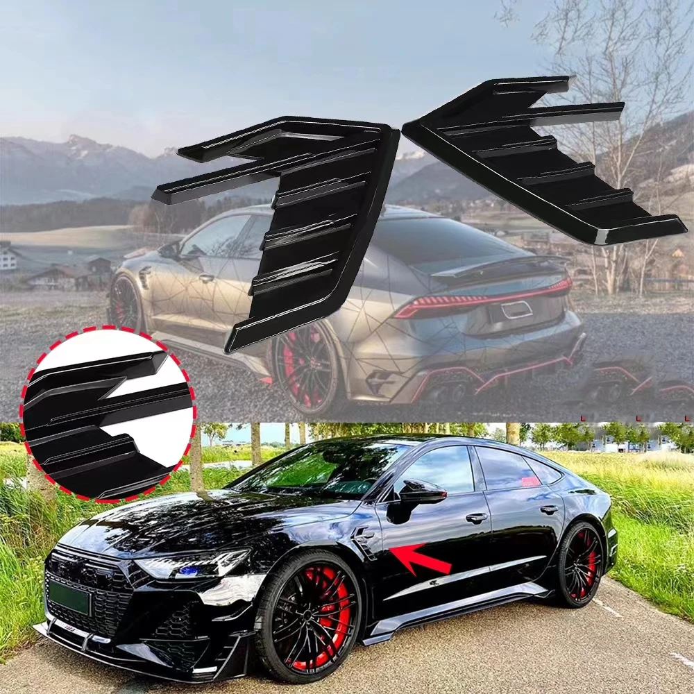 2pcs-Universal-Car-Air-Flow-Fender-Hood-Intake-Vent-Cover-Trim-Carbon ...