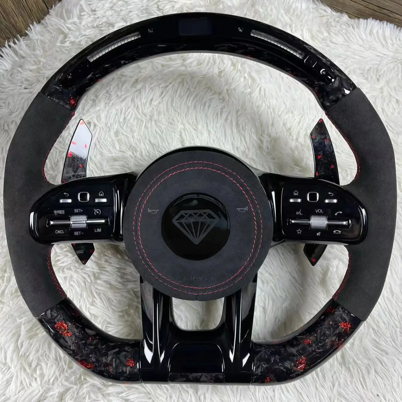 LED-Steering-Wheel-For-Mercedes-Benz-W204-W212-W213-W205-W222-W221-W447 ...