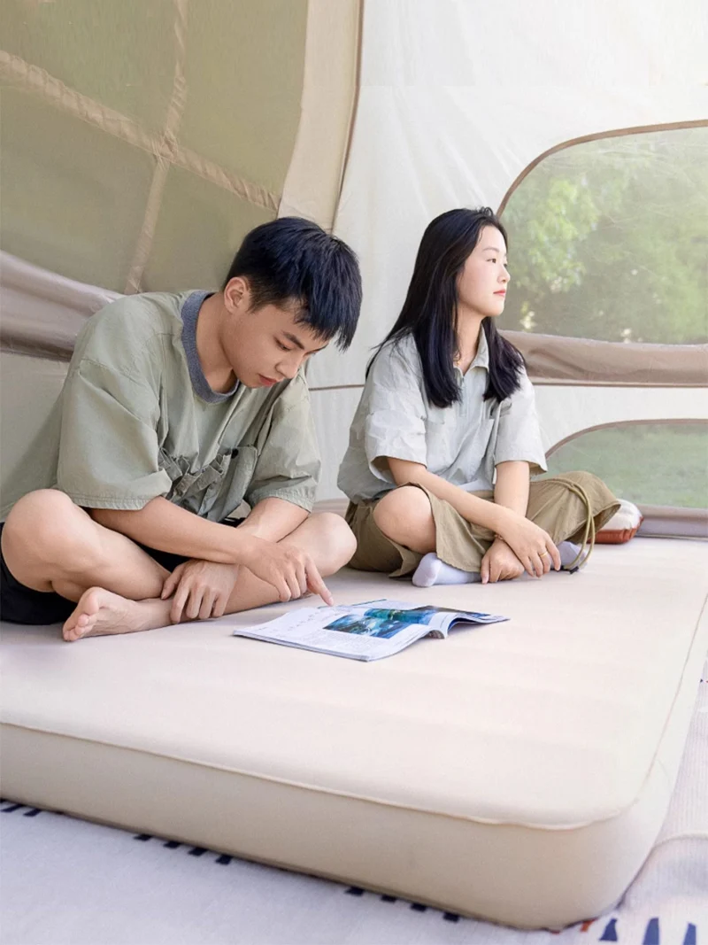 Lohascampingソフトキャンプエアマットレス、コンパクトな折りたたみ式