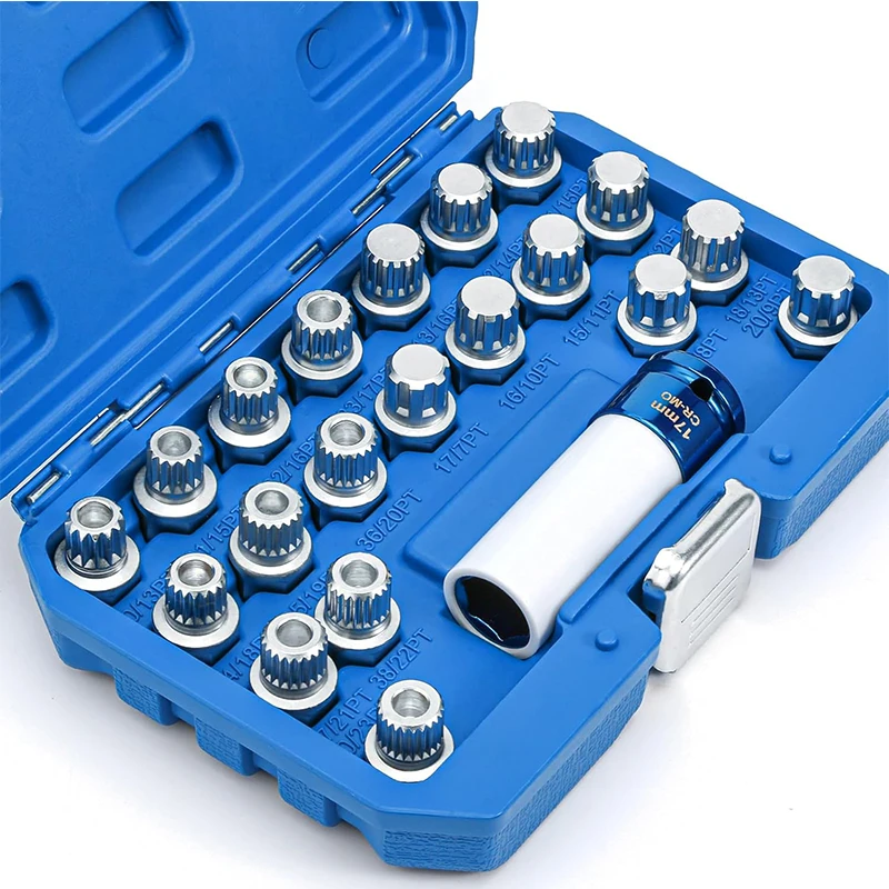 21 anti-theft wheel lock lug nut disassembly kit, compatible with BMW ...