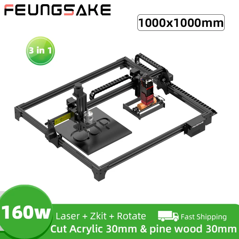 Machine De Gravure Et De Découpe Laser Cnc 160w, Pour Coupe-bois ...
