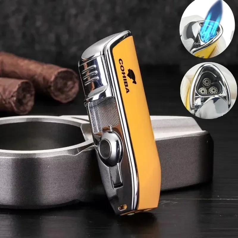 COHIBA-Mini-Bolso-Windproof-Metal-Charuto-Isqueiro-Tocha-de-Chama-Azul ...