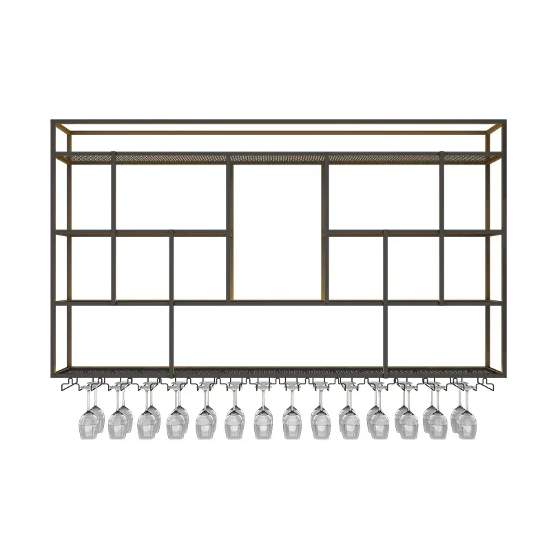 Standing-Wine-Racks-Whisky-Holder-Display-Floor-Black-Wine-Rack-Modern ...