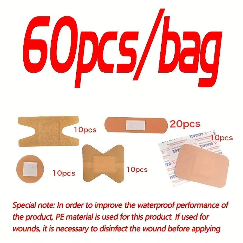 Waterproof-Medical-Bandage-Variety-Shapes-respir-vel-First-Band-Aid ...
