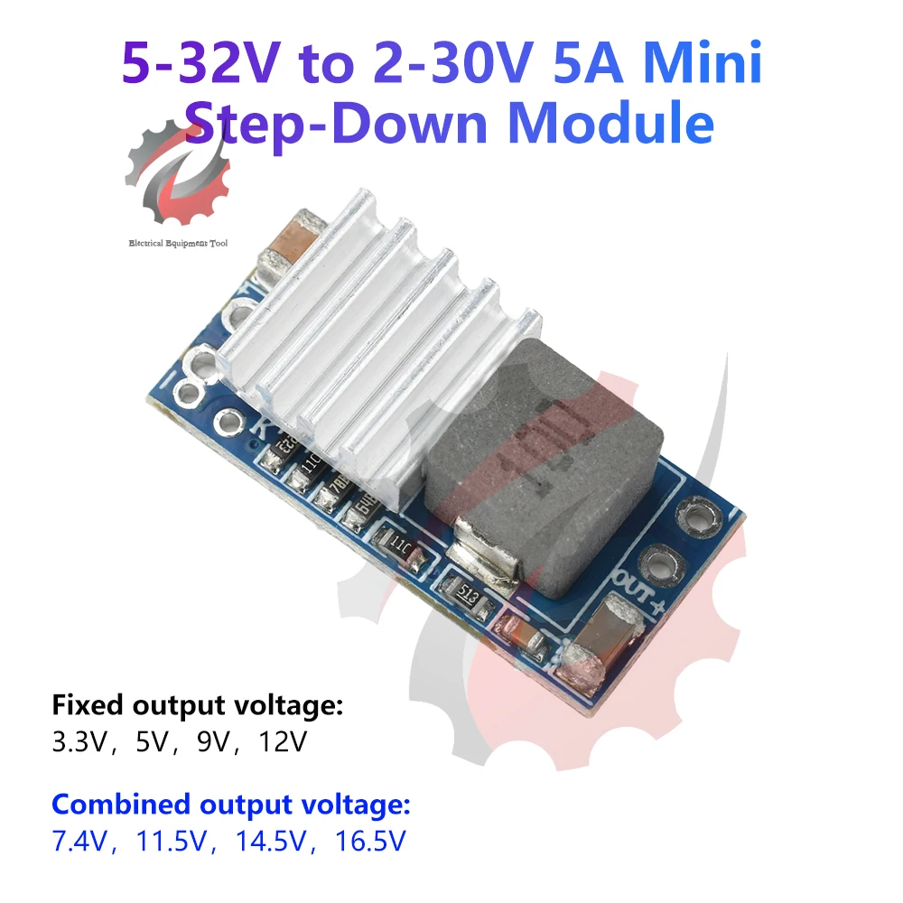 5A 6A DC-DC Boost Buck Module Mini Power Supply 3.3V 5V 9V 12V Fixed ...