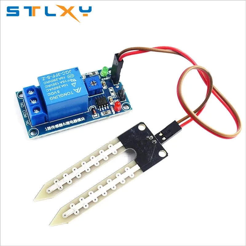 DC 5V 12V soil moisture sensor relay control module Automatic watering ...