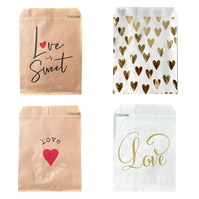 New-Style-Love-Is-Sweet-Wedding-Candy-Bag-Party-Favor-Paper-Bags-Heart ...
