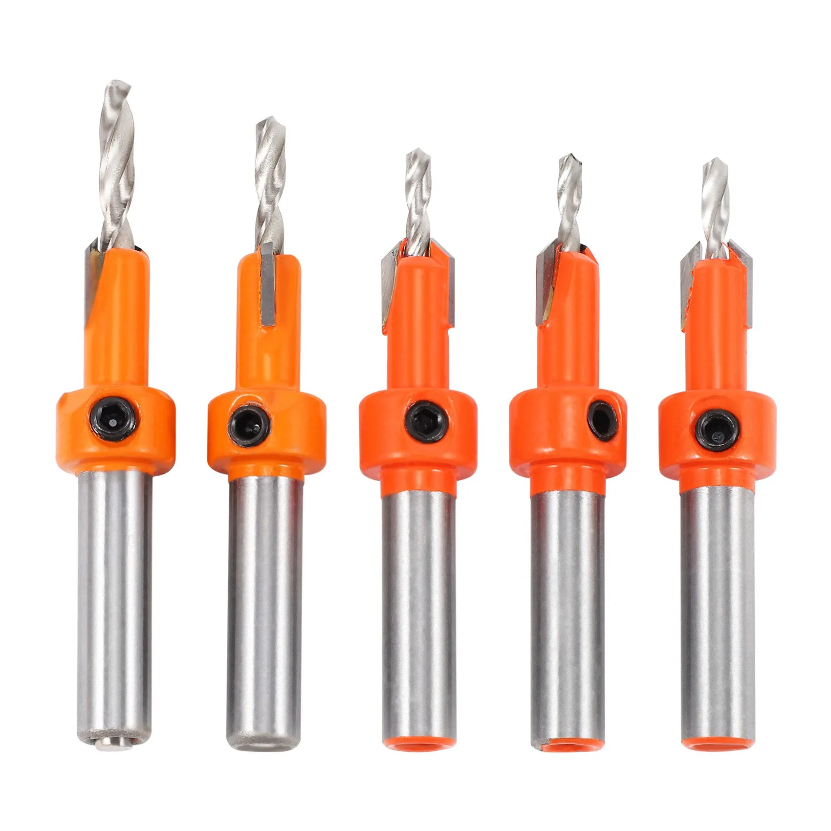 5Pcs-Wood-Hole-Drill-Bit-8MM-Shank-Countersink-Drill-Bit-Router-Bit ...