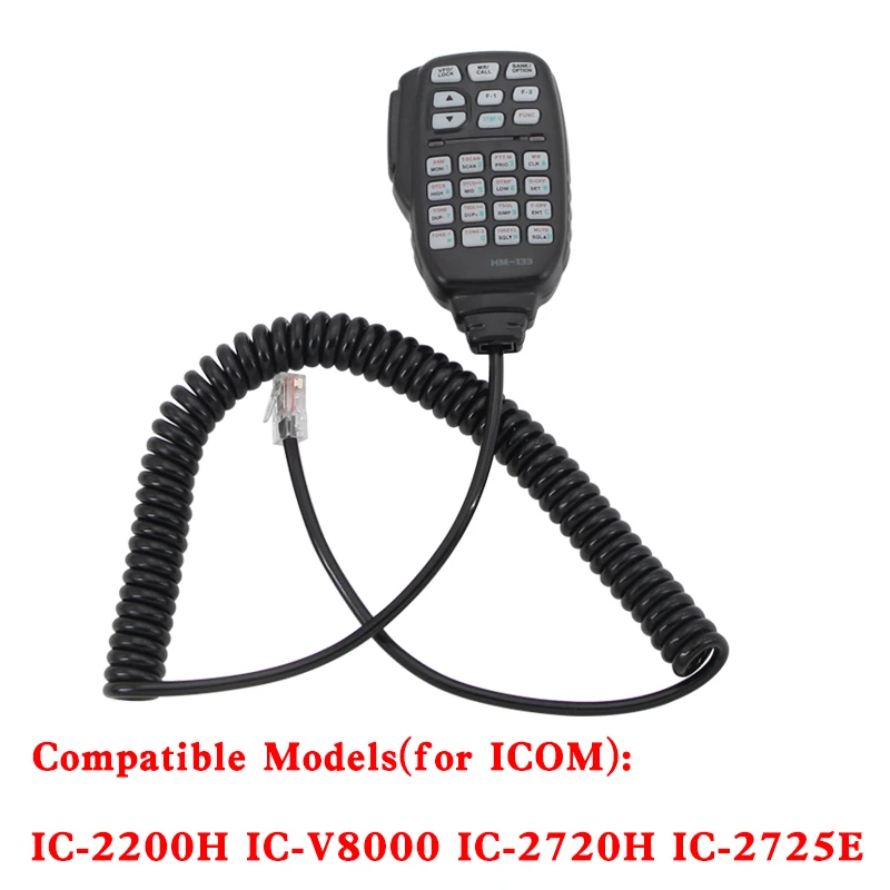 ICOM IC 2725E IC 208H IC E208 IC 207H IC 2820 IC 282 D 800H 자동차 모바일 라디오 핸드헬드 마이크용 RJ 45 HM 133 ...