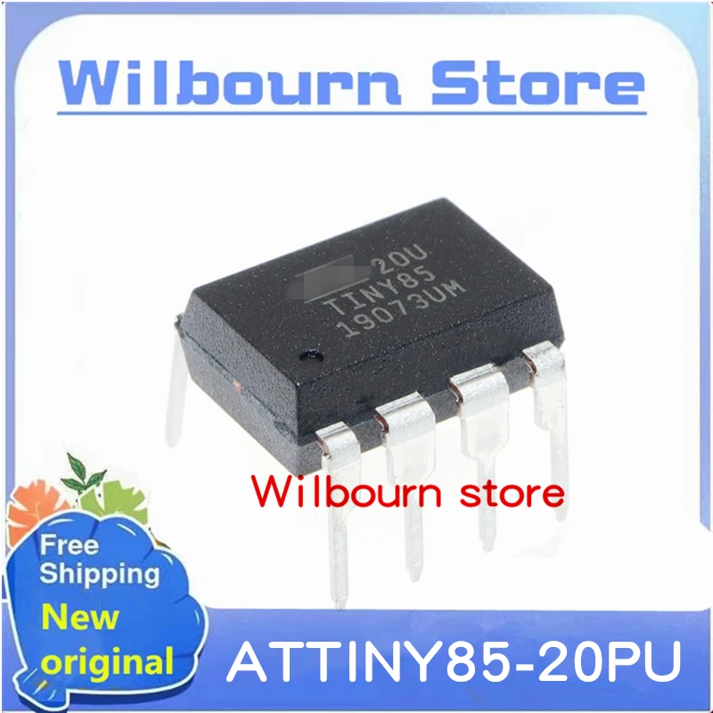 ATTINY85-20PU-TINY85-ATTINY85-DIP8-lote-de-10-unidades-a-100-unidades ...