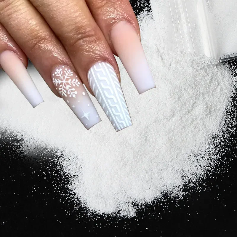 How to Create a Gothic Christmas Nail Design with Shining Sugar Powder ...
