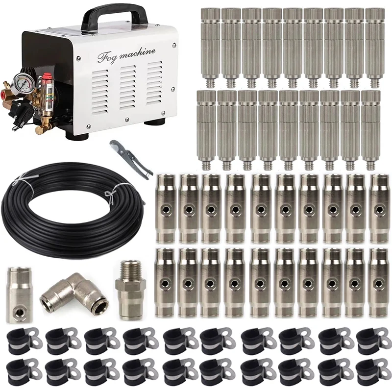 1L High Pressure Mist Pump Fog Machine Spray Kit With 30M Tubes+3/8 ...