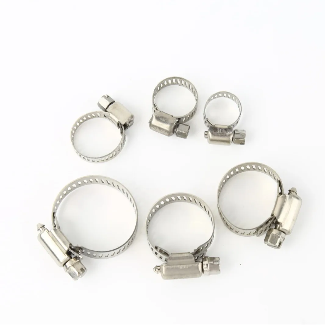 2pcs 8mm width Drive Hose Clamp Adjustable Fuel Line Pipe Worm Gear ...
