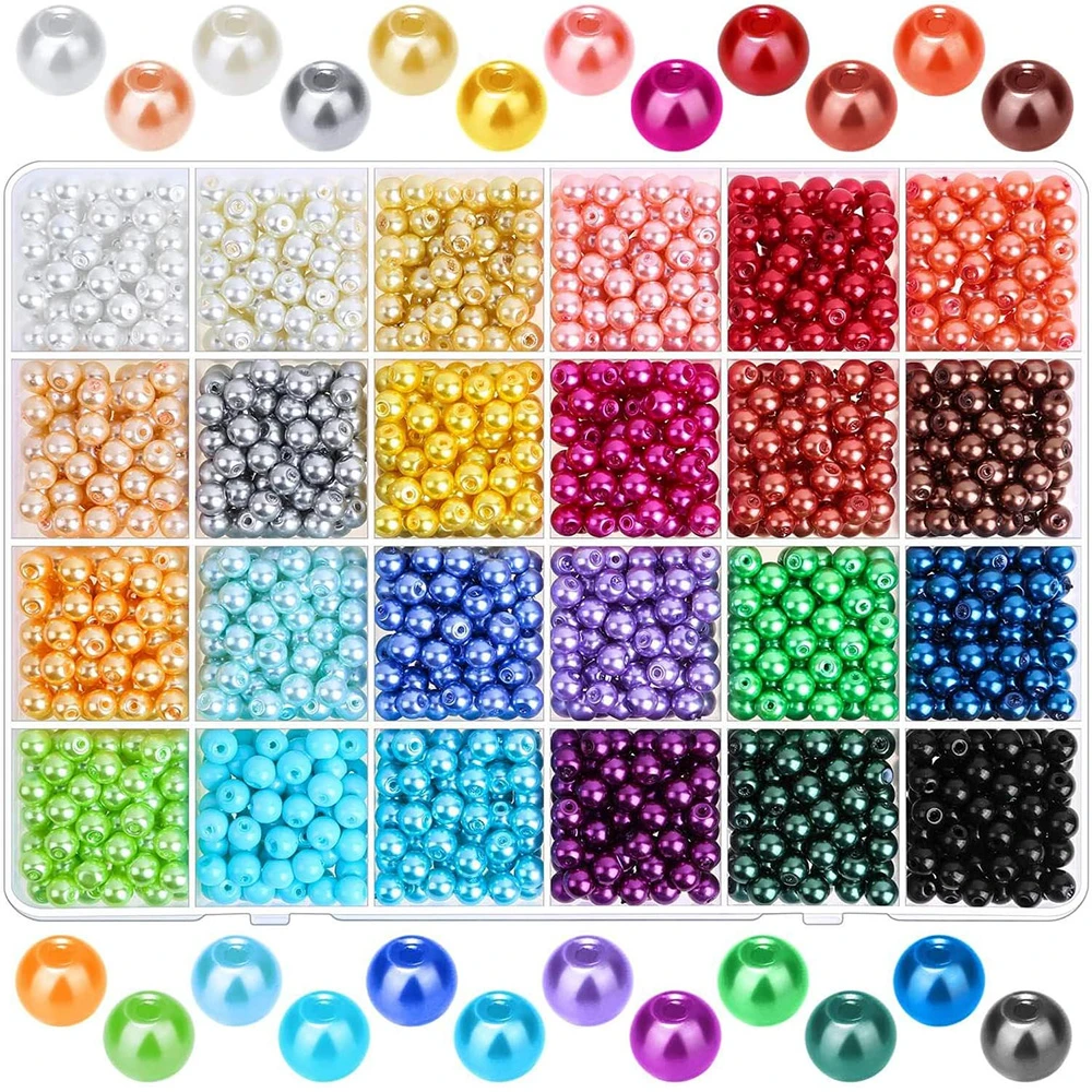 3m 4m 5mm 6mm 8mm 10mm 12mm Colorful Acrylic Pearl Beads Spacer Beads ...