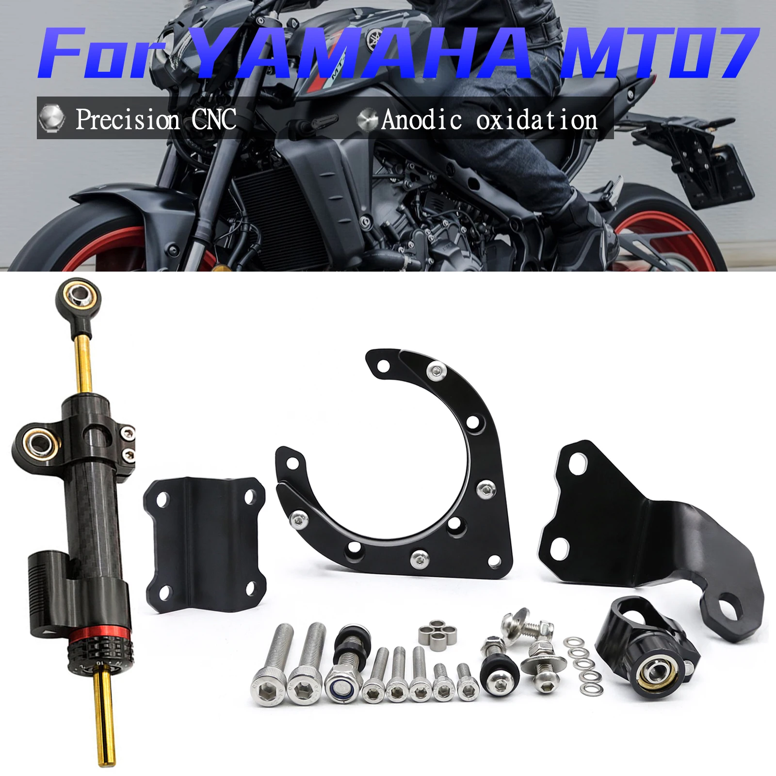 Kit-de-montage-d-amortisseurs-de-direction-en-aluminium-CNC-amortisseur-de-stabilisation-de-moto ...