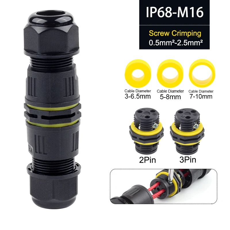 IP68-Waterproof-Connector-M16-Screw-Splicing-Quick-Wire-Cable-Terminal ...