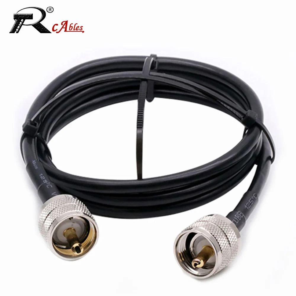 RG58 Antenna Extension Cable UHF PL-259 Male to UHF SO-239 Female PL259 ...
