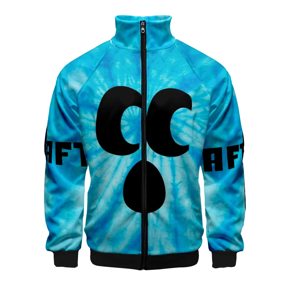 Coats-Craftee-Face-Tie-dye-3D-Digital-Printing-Stand-Collar-Zipper ...