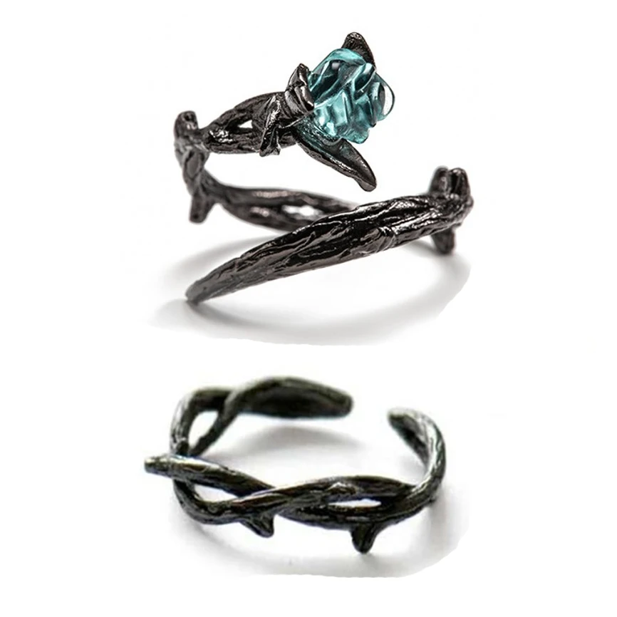 Gothic Jewelry Couples | Gothic Best Friend Jewelry | Black Blue Couple ...