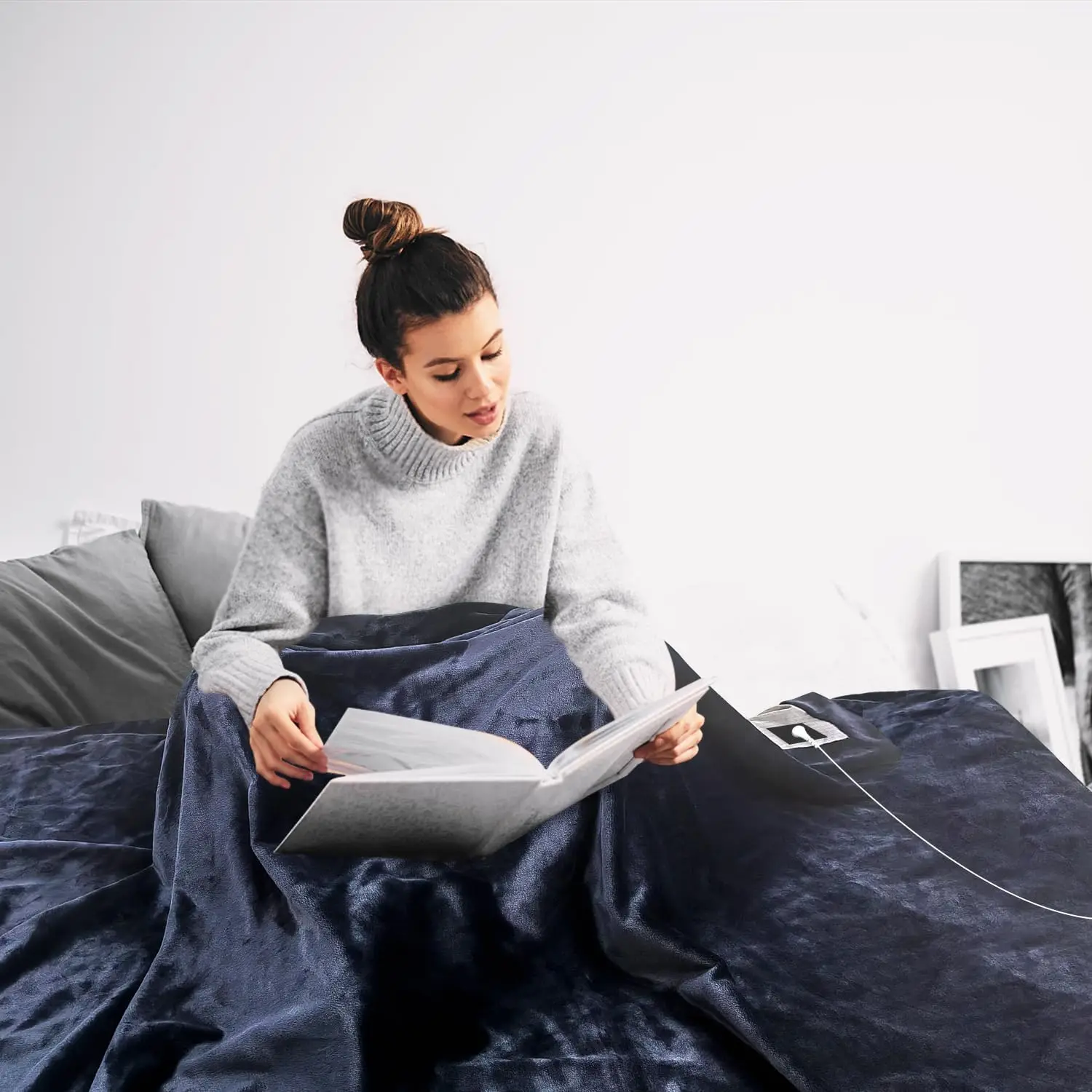 MAXSHARER Grounding blanket conductive silver fiber Earthing bed sheet ...
