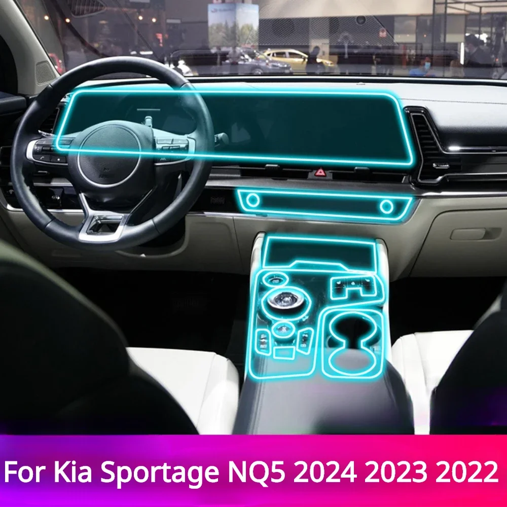 For-Kia-Sportage-NQ5-2024-2023-2022Interior-Accessories-film-transparent-TPU-Gear-Panel-Center ...