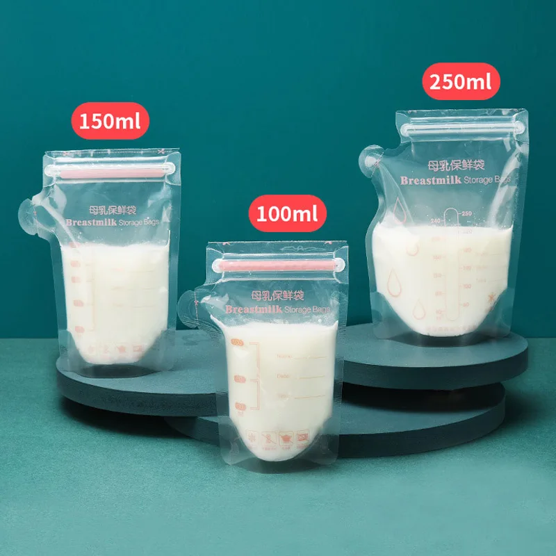 30Pcs-100-150-250ml-Breast-Milk-Storage-Containers-Milk-Freezer-Bags ...