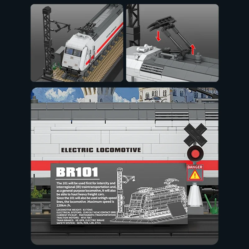BR101 Electric Locomotive Model 1928 Piece Set BR101 Train Building ...