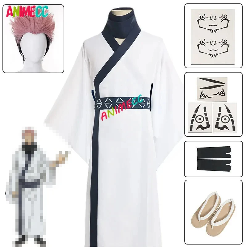 ANIMECC-Ryomen-Sukuna-Cosplay-Costume-Wig-Tattoo-Japanese-Kimono-Fancy ...